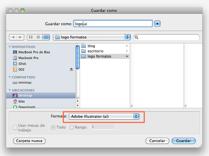 Porción creativa: Exporta a diferentes formatos desde Illustrator con ...