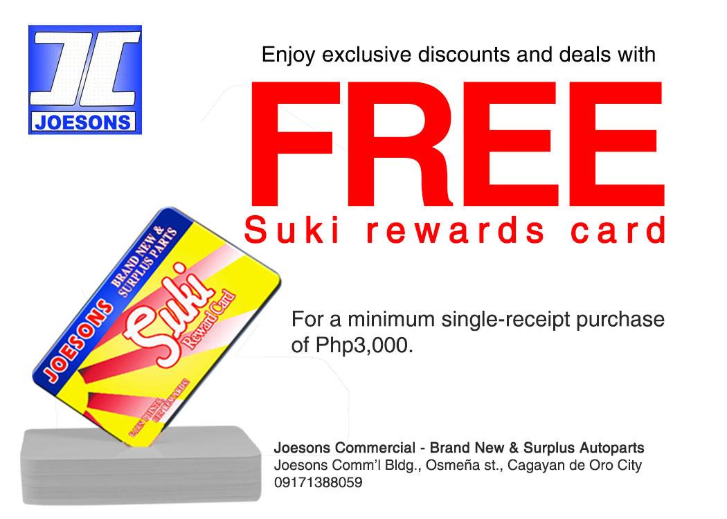 Joesons Commercial Released Exciting Redeemable Suki Rewards Prizes ...