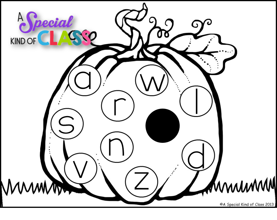 A special kind of class: Free Pumpkin Counting Mat