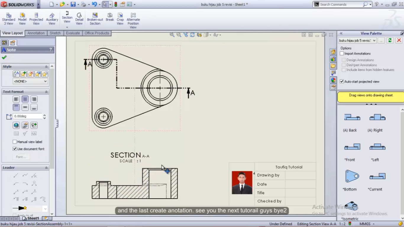 Production Drawing using solidworks