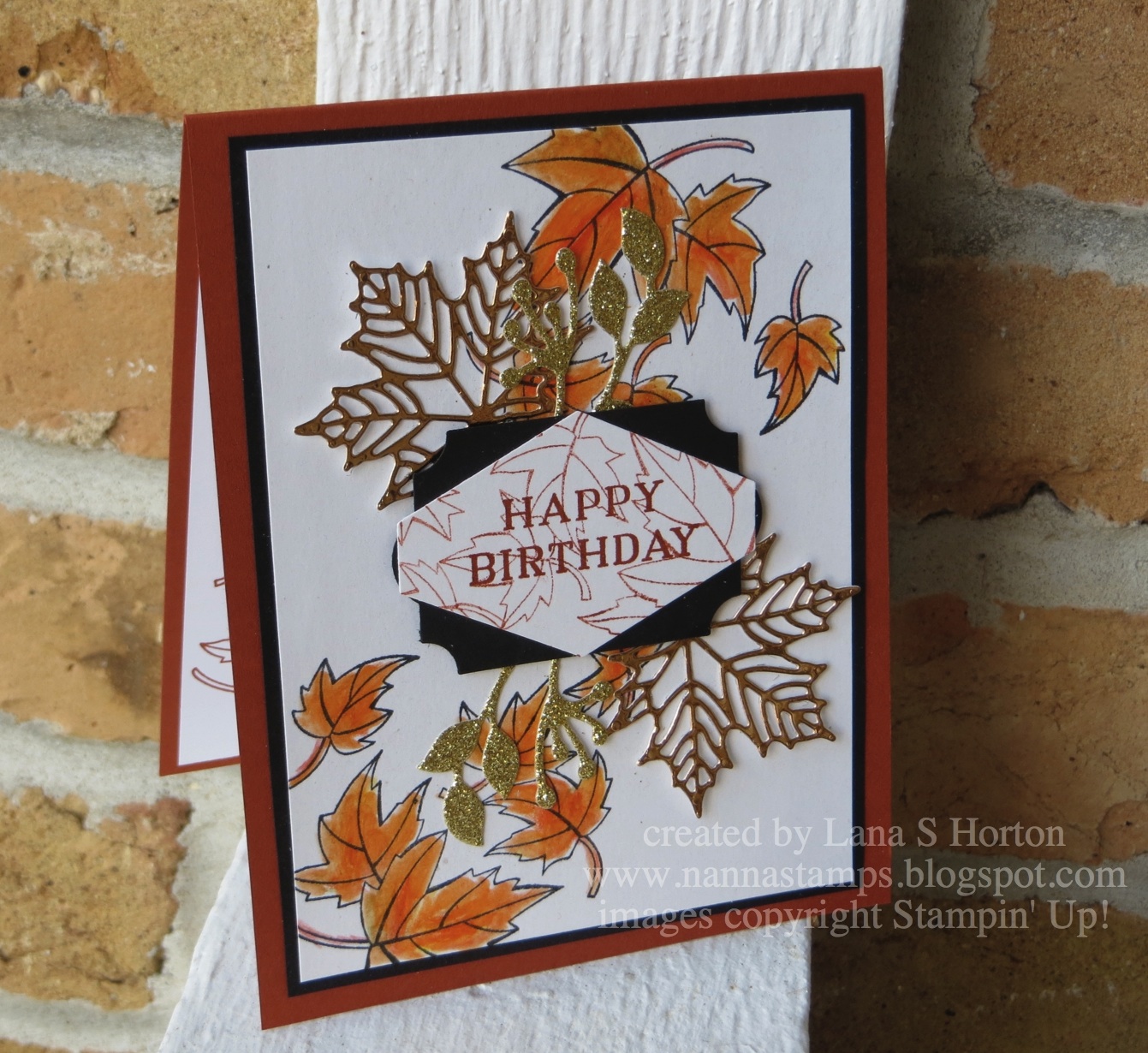 Stamping with Nanna: Fall Birthday Card and a Little Fall Vignette