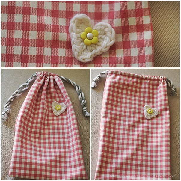 Atelier no Sótão...: Saco de pano e um coração ♥