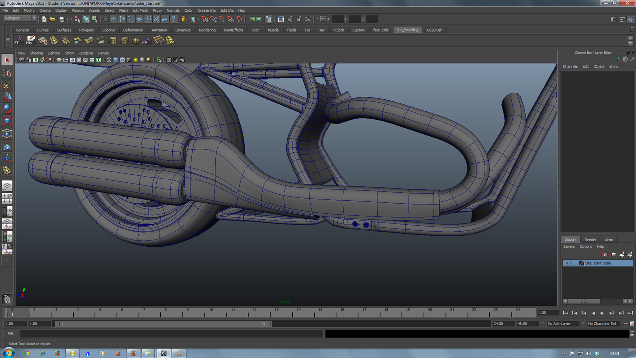 Jut's Blog: Maya - Modelling, Motor Bike