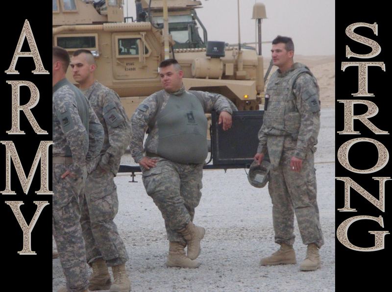 The Bitter End of the Web.: Army. Doesn't say "Fat slob americans in camo".