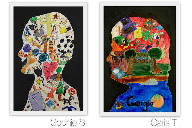 The New Hope Art Gallery: Middle School Art: Self-Portrait Silhouettes