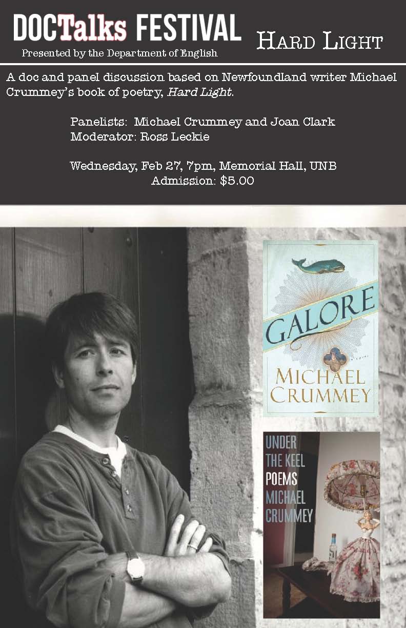 DOCTalks Festival Presents Michael Crummey in Fredericton | The Fiddlehead