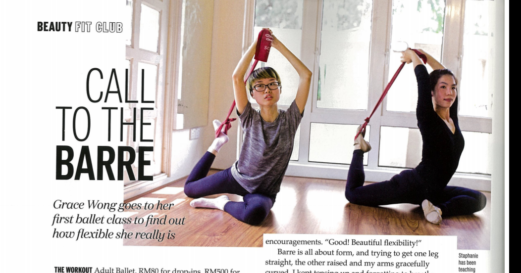 AT THE BARRE LIFESTYLE: We are featured in Elle magazine Malaysia May ...