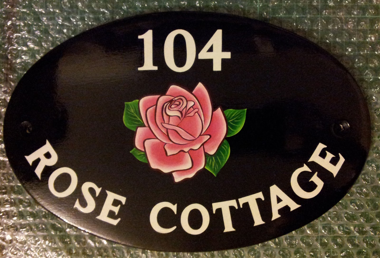 Hand Painted House Signs by Ceramic Art: House Signs with Roses ...