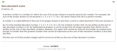 Problem 23 Project Euler Solution with python