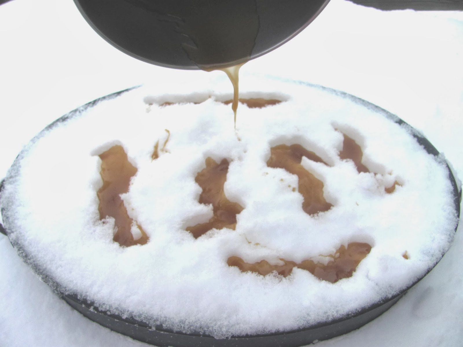 Elaine's Creative Works: Making Maple Syrup snow candy taffy