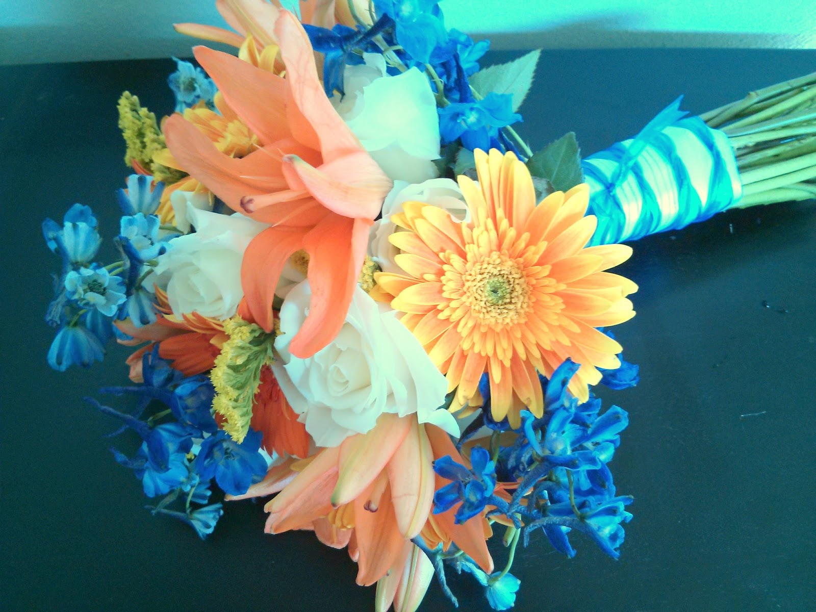 Celebration Flair: Tangerine and Royal Blue