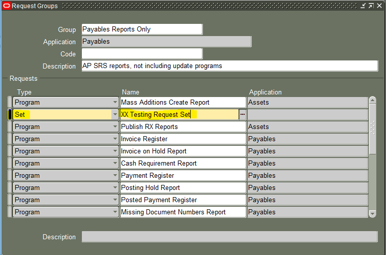 Oracle Applications Blog How To Attach Request Set To Responsibility In Oracle Apps