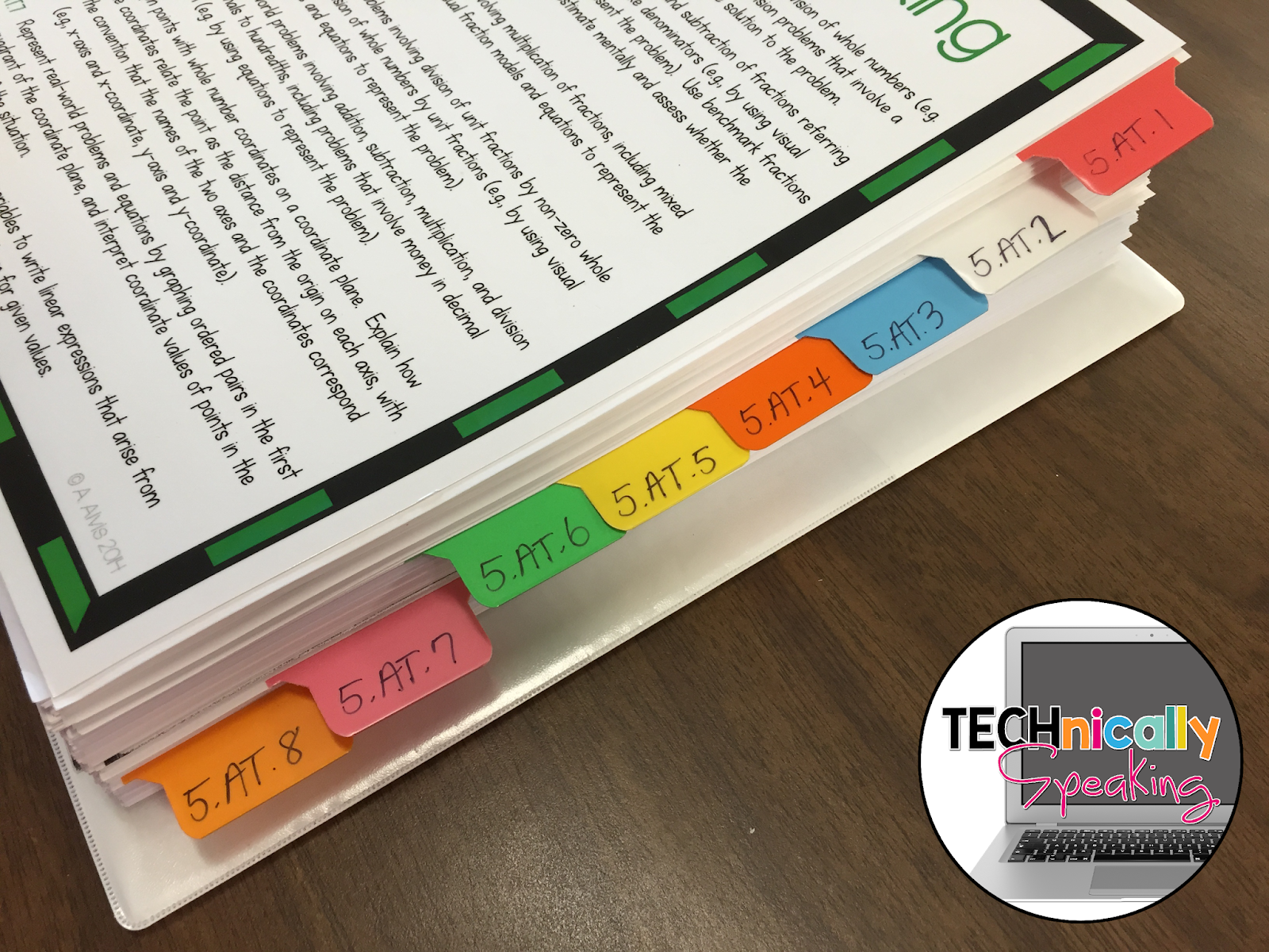 How I Organize My Math Curriculum Binders | Technically Speaking with Amy