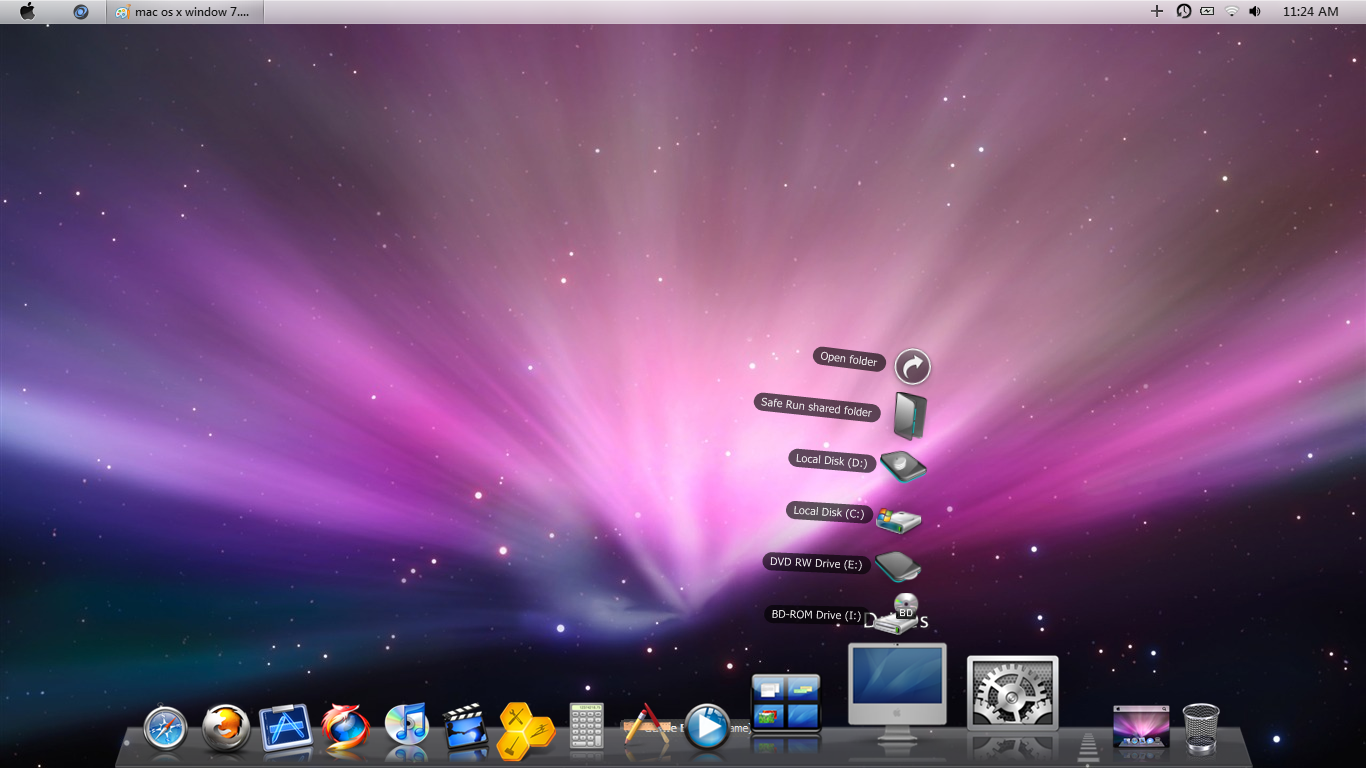 Mac OS X Theme on Window 7 ~ Bila Aku Berfikir