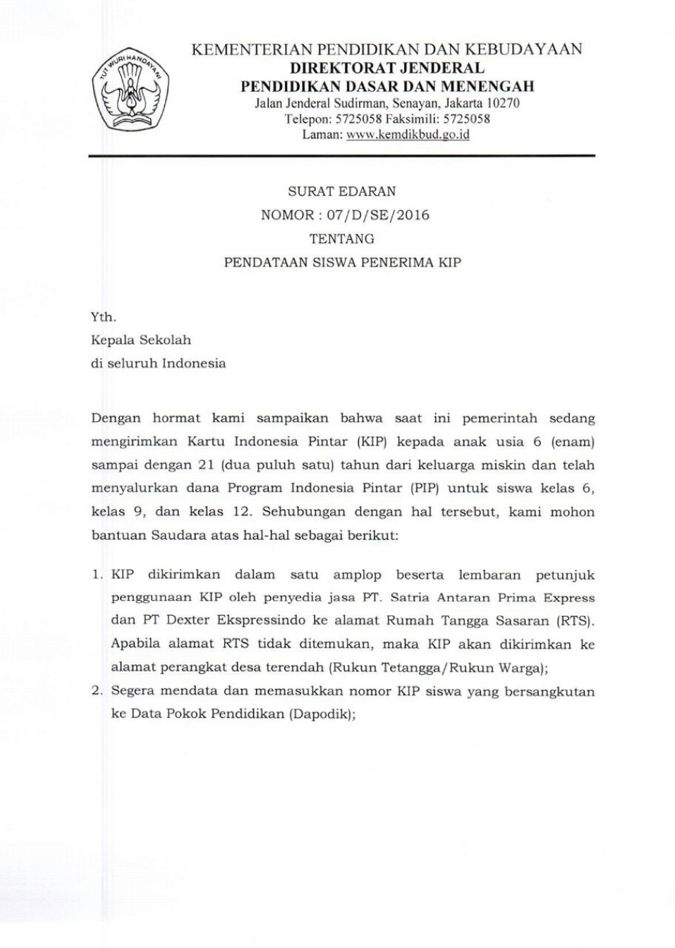 Kartu Indonesia Pintar KIP Lewat Dapodik - deuniv