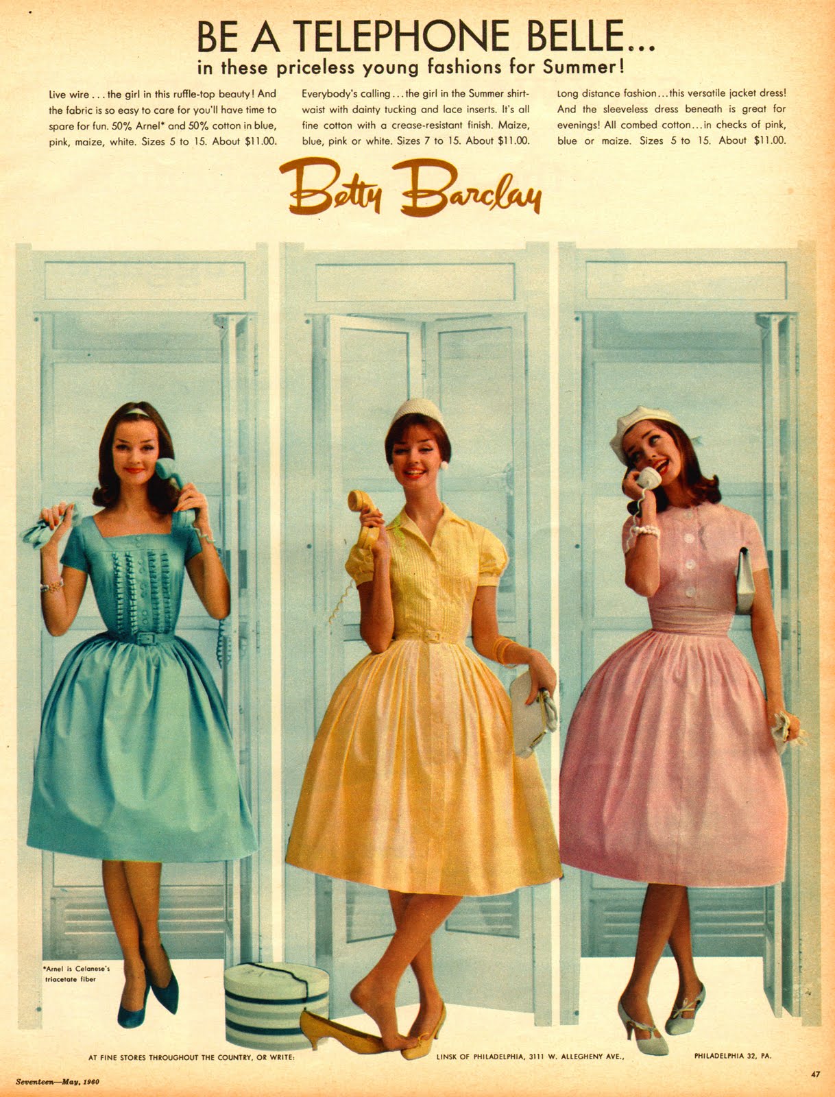 Neat Stuff Blog: Fashion Advertisements, 1960
