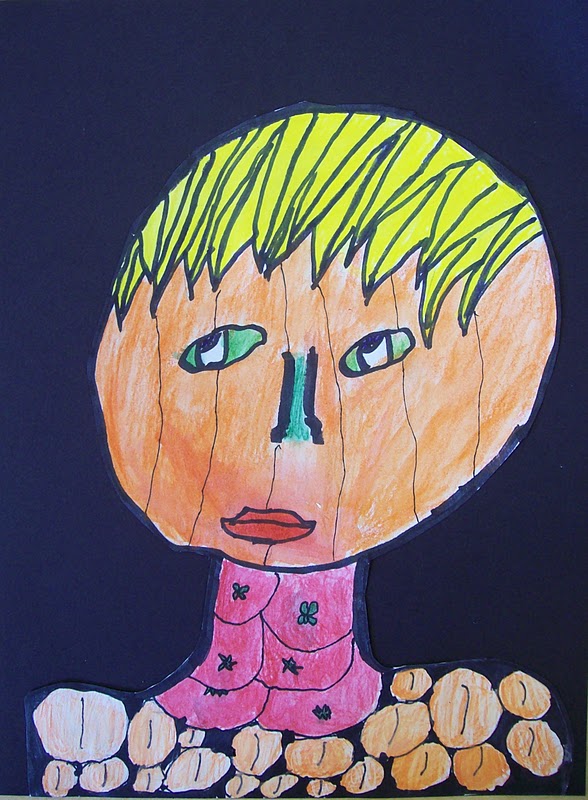 Art at Midway Middle School: Organic Self Portraits
