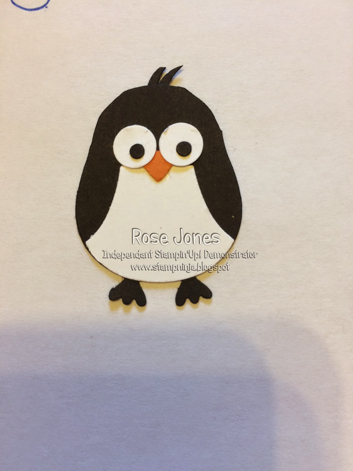 Stamp Ninja: Punch Art Penguins using Stampin'Up! Punches
