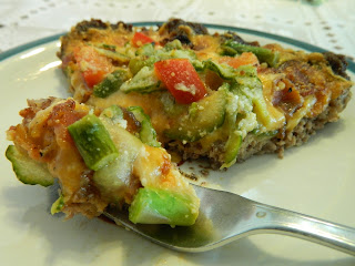 Ginny's Low Carb Kitchen: Vegetable Meatza Pie
