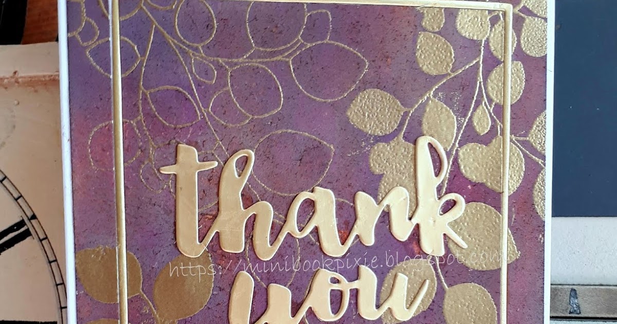 Mini Book Pixie: Thank You Card