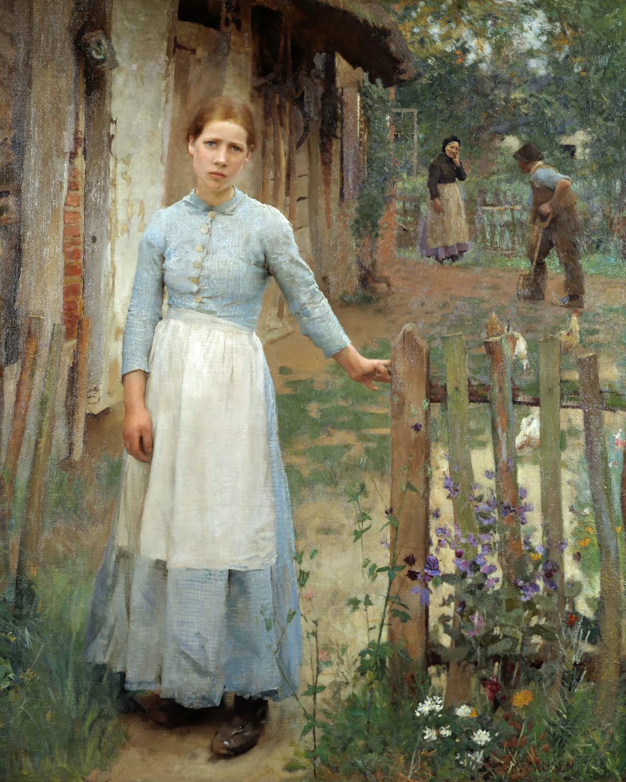 The Girl at the Gate (1889) Artist is Sir George Clausen | Tate gallery ...