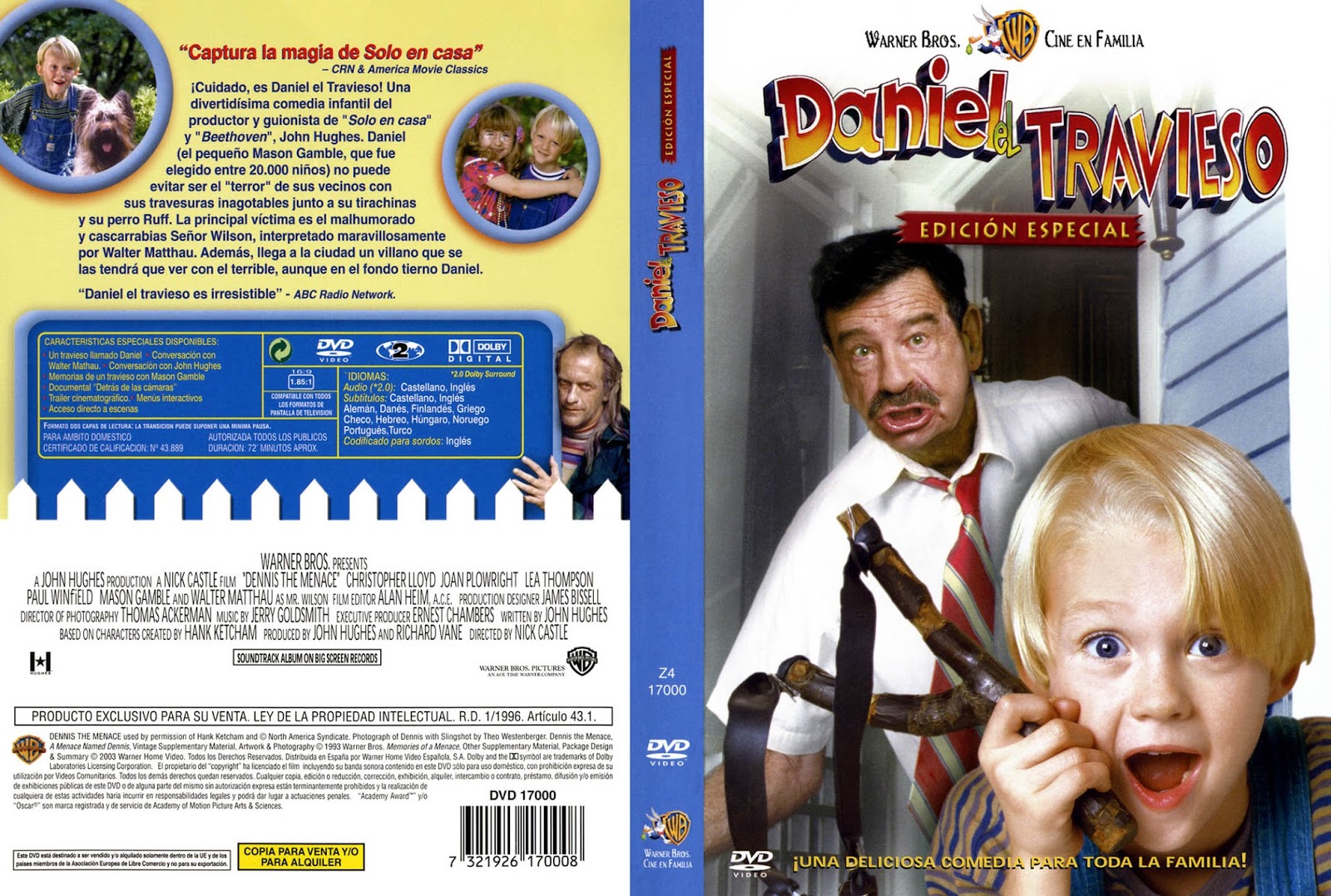 Carátula Daniel El Travieso 1993 Dennis The Menace