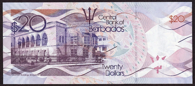 Barbados 20 Dollars banknote 2013 Samuel Jackman Prescod|World ...