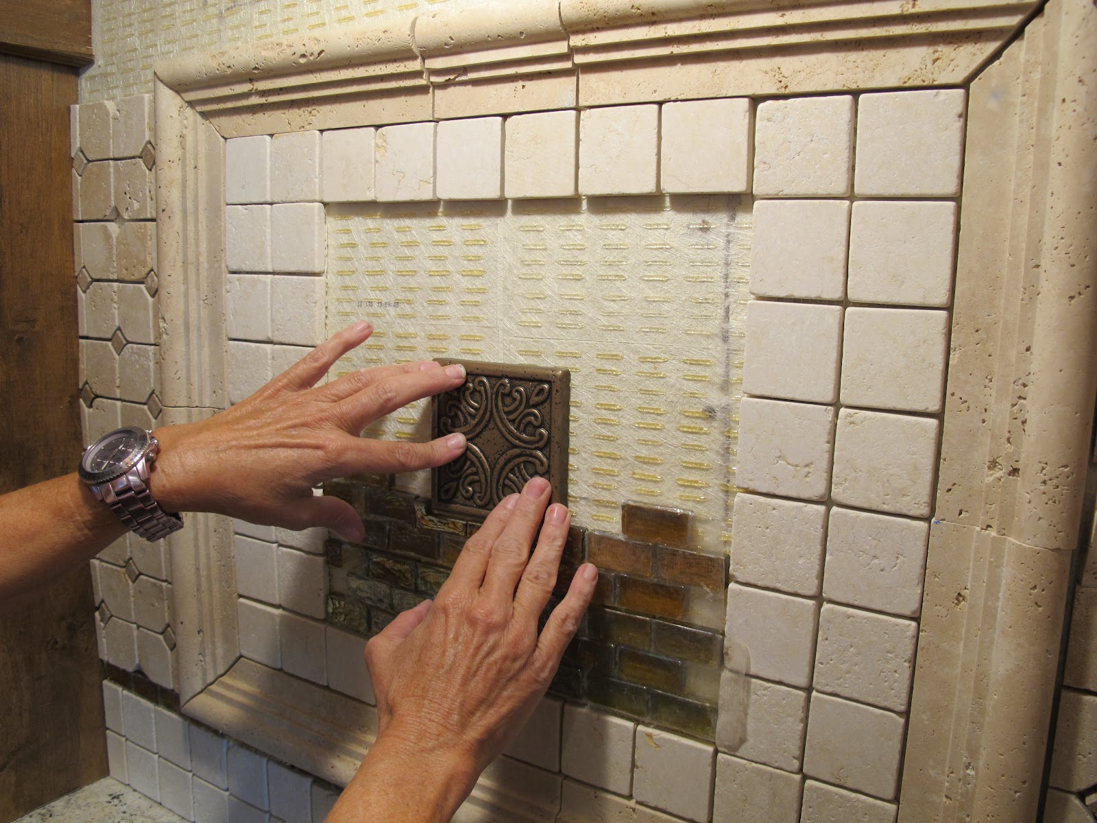 My First Tile Job - A Backsplash - Purple Chocolat Home