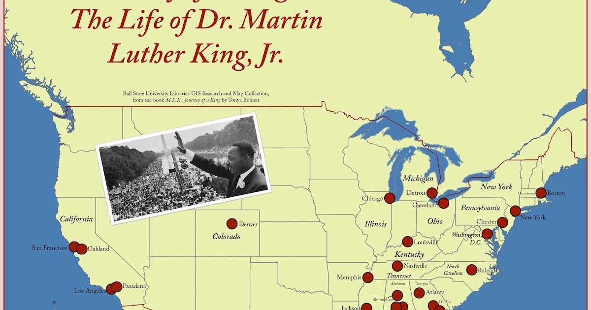 GIS Research and Map Collection: Map Celebrating the Life of Dr. Martin ...