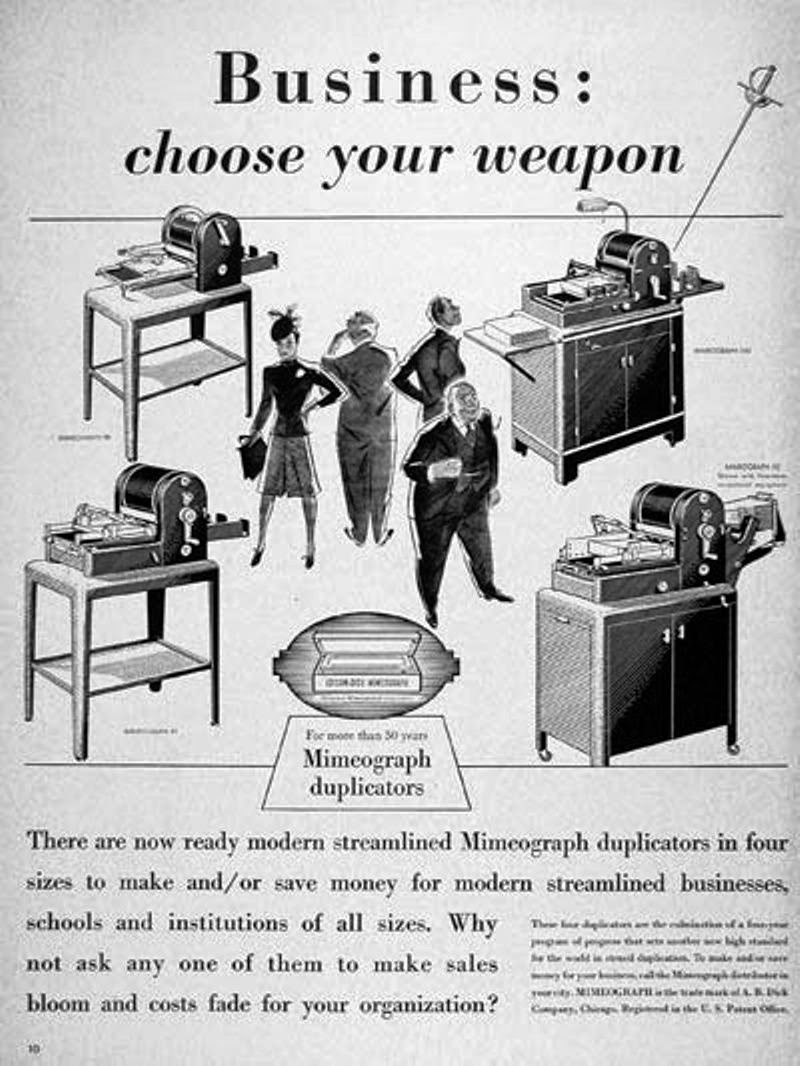 Taipei Signal Army: Mimeograph Machine In Teletype Message Printing