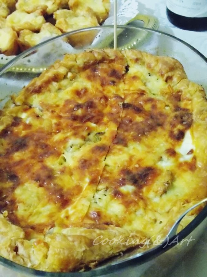 Τάρτα με πράσο & απάκι Κρήτης / Tart with leek & Salted and smoked pork ...