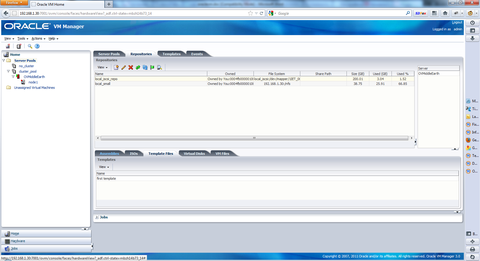 Oracle Performance and Backup Blog: Oracle VM at home