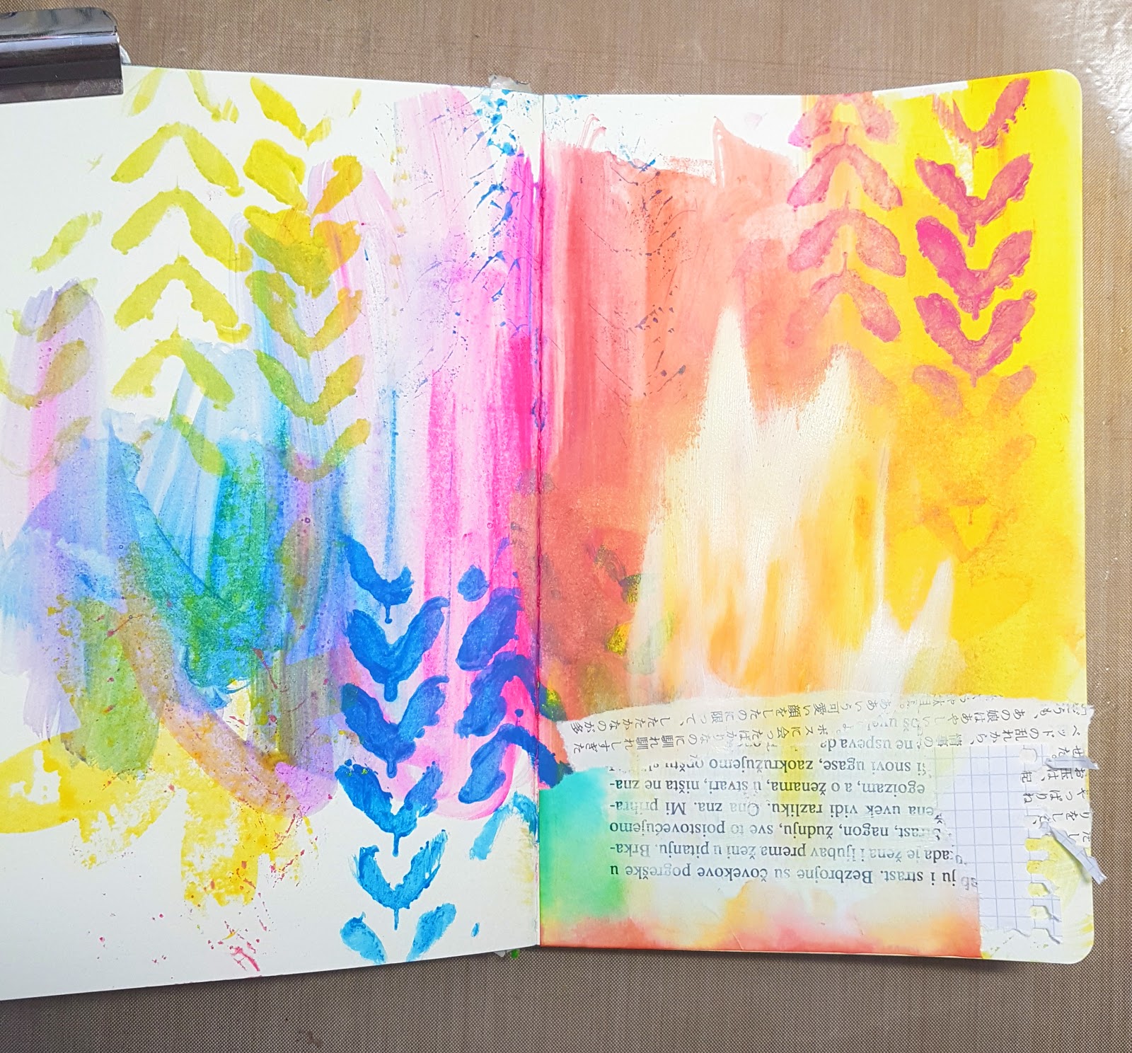 Stamps and Stencils : Art Journaling with Inktense Blocks