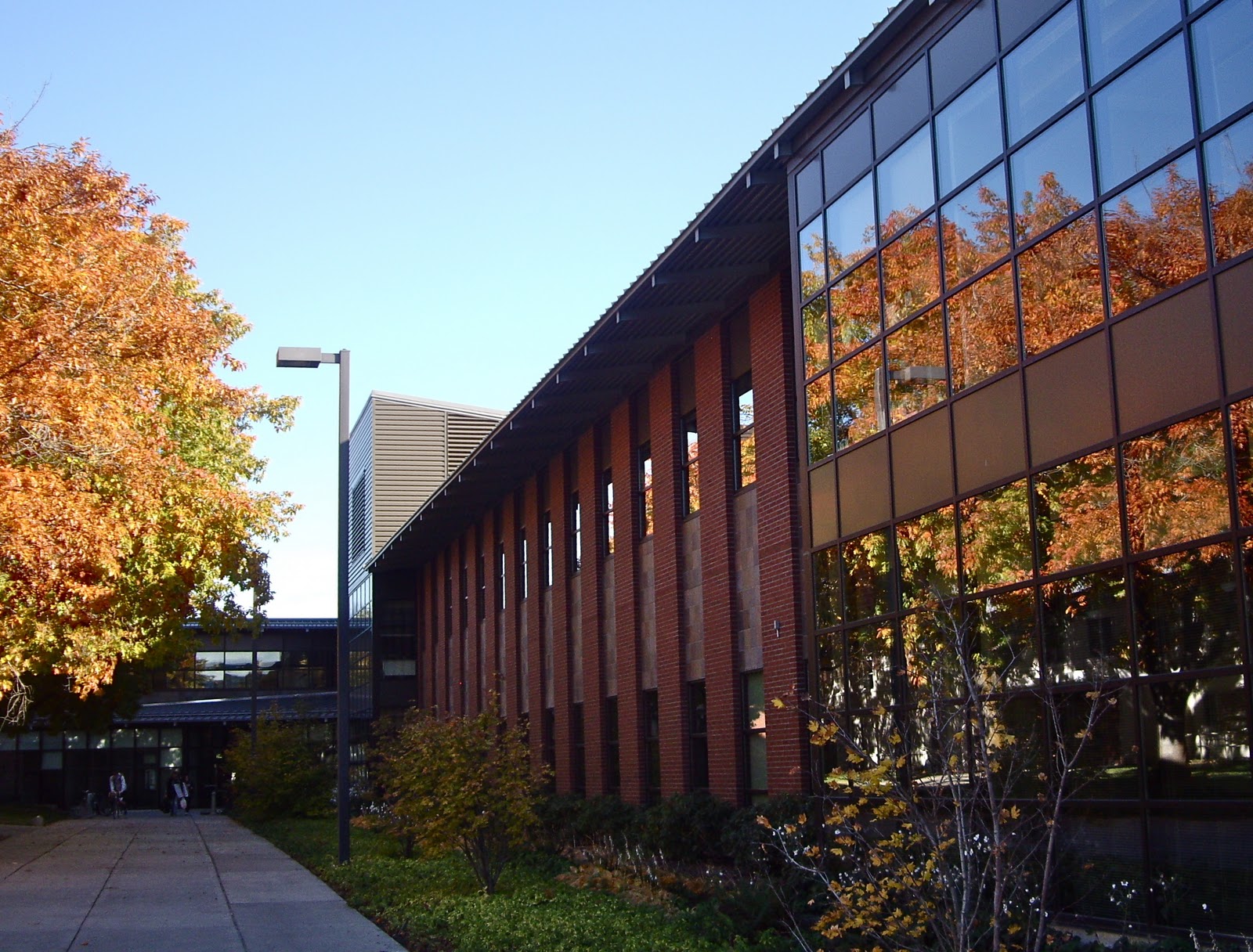 Ellensburg Today: Autumn reflections at the CWU Student Union.