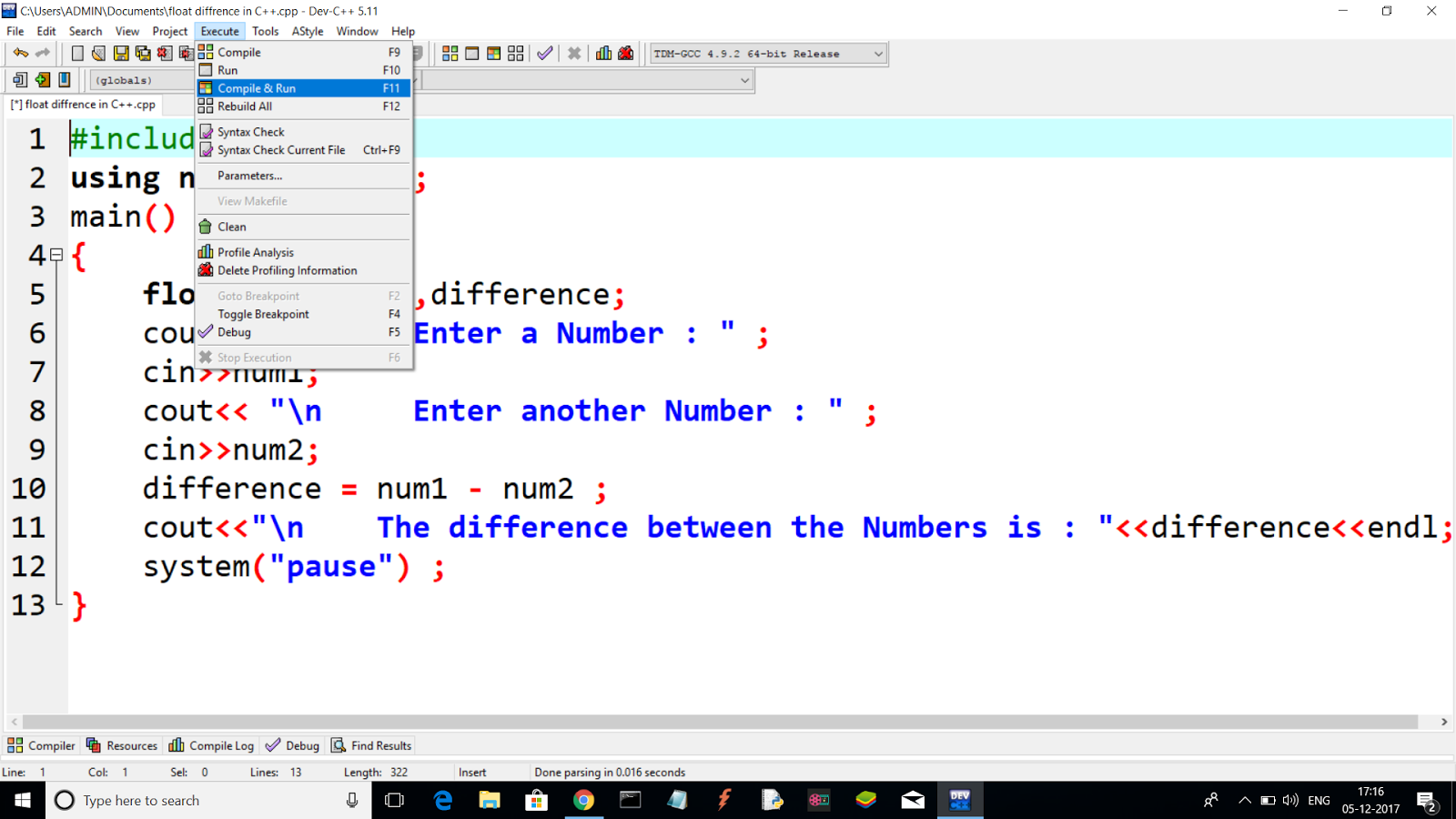 Difference Between Two Numbers float In C Language Without And With difference-between-two-numbers-float-in-c-language-without-and-with