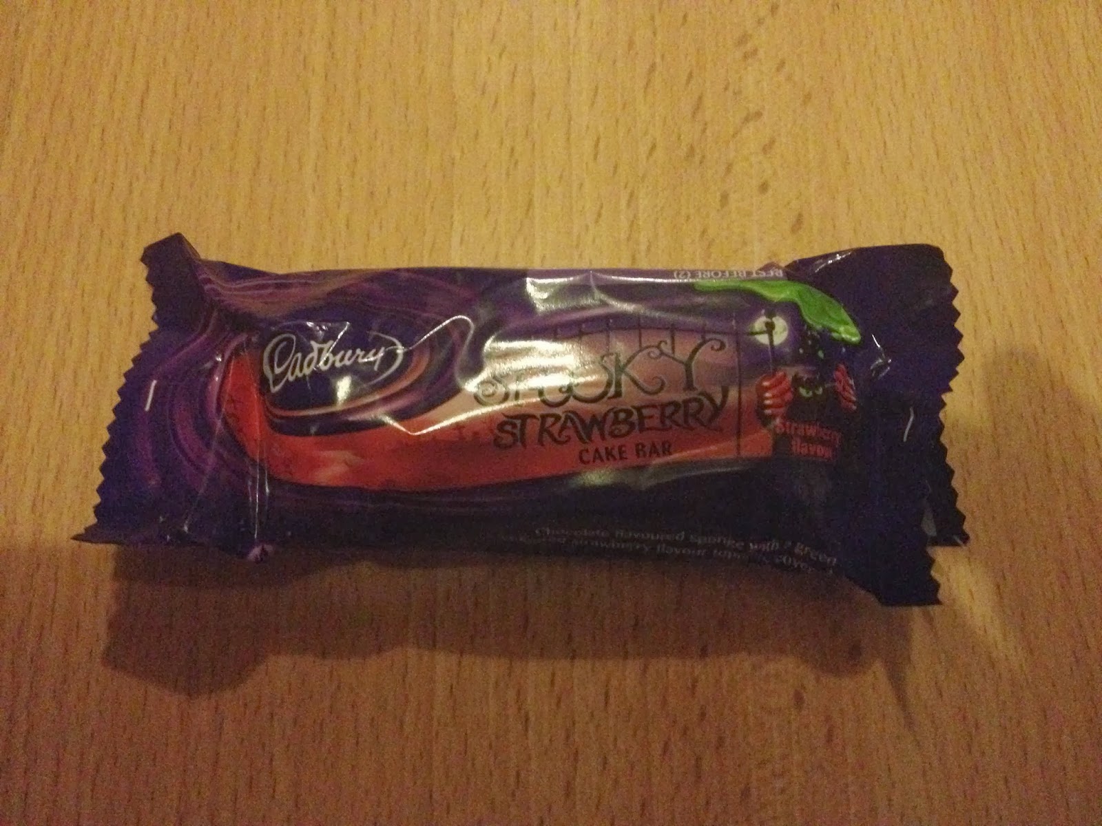 A Review A Day: Today's Review: Cadbury Spooky Strawberry Cake Bars