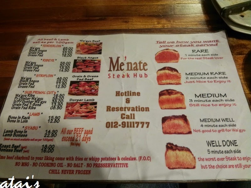 Atai/Naza/Azan: Me'nate Steak House Ampang