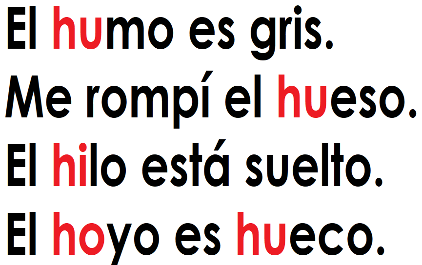 Practico en clase: La letra H