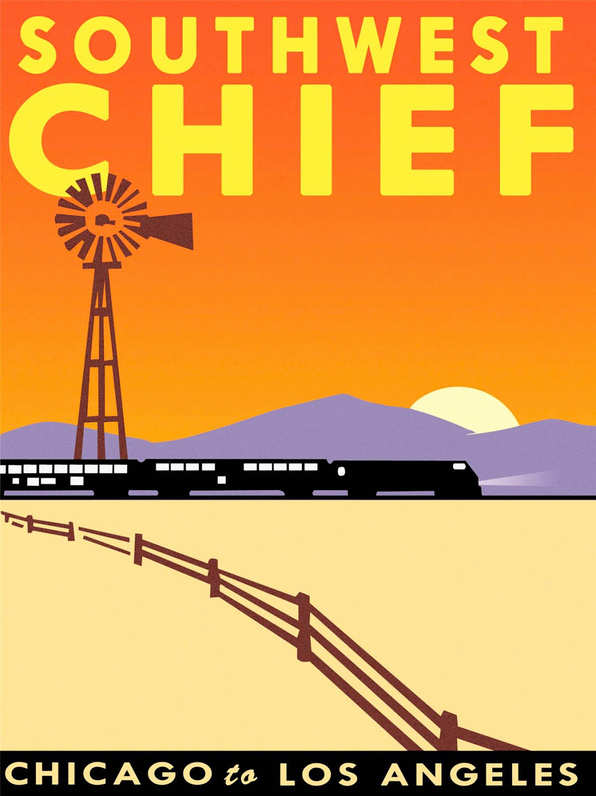 transpress nz: Amtrak 'Southwest Chief' poster