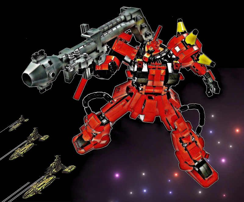 GUNDAM GUY: LEGO: Zaku II Johnny Ridden's Customized Mobile Suit
