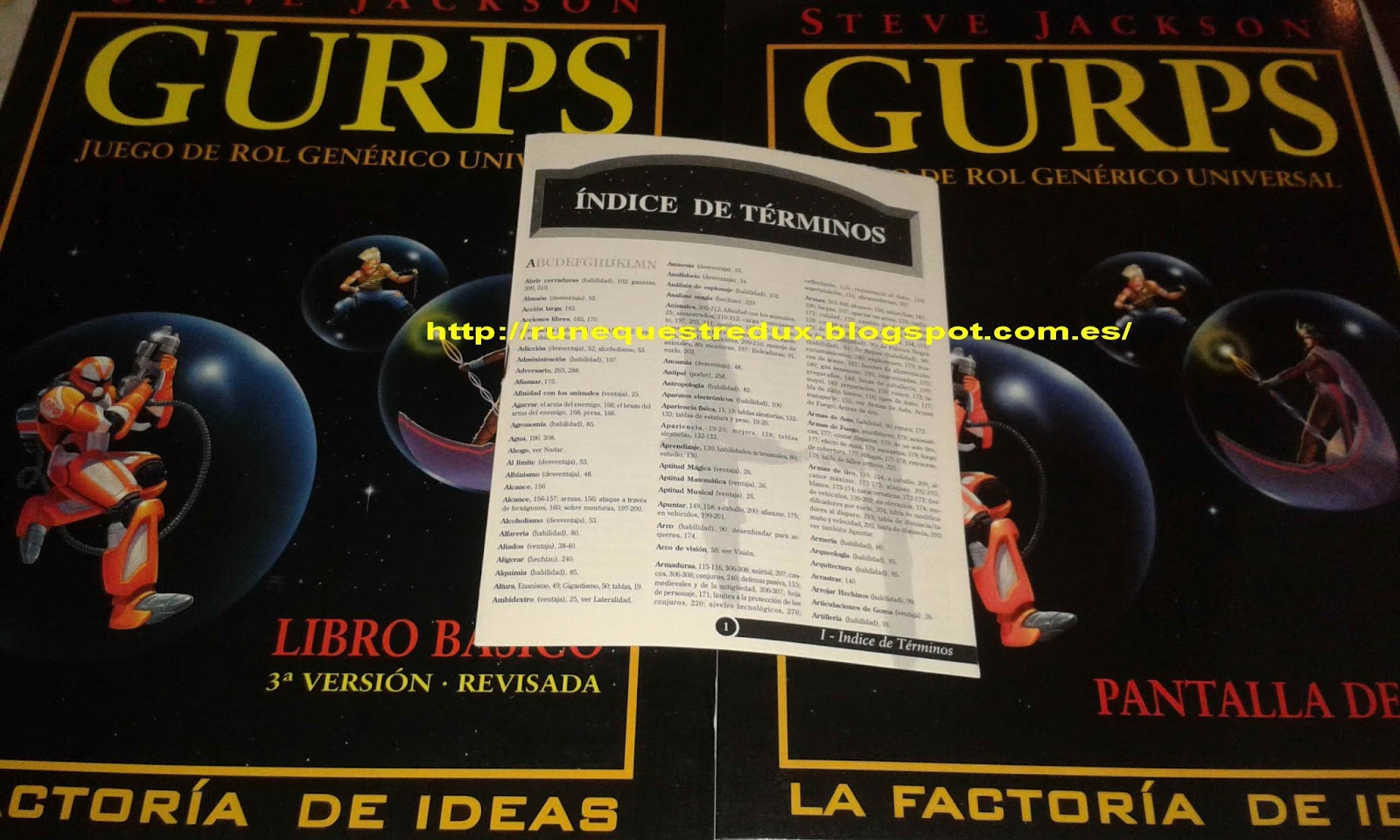 Runequest Redux. Gatadas roleras.: Indice de términos para GURPS 3ª Edición