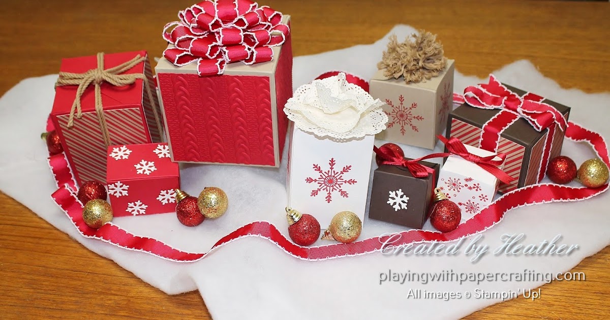 Playing with Papercrafting: Little Packages Centerpiece with Snowflakes ...
