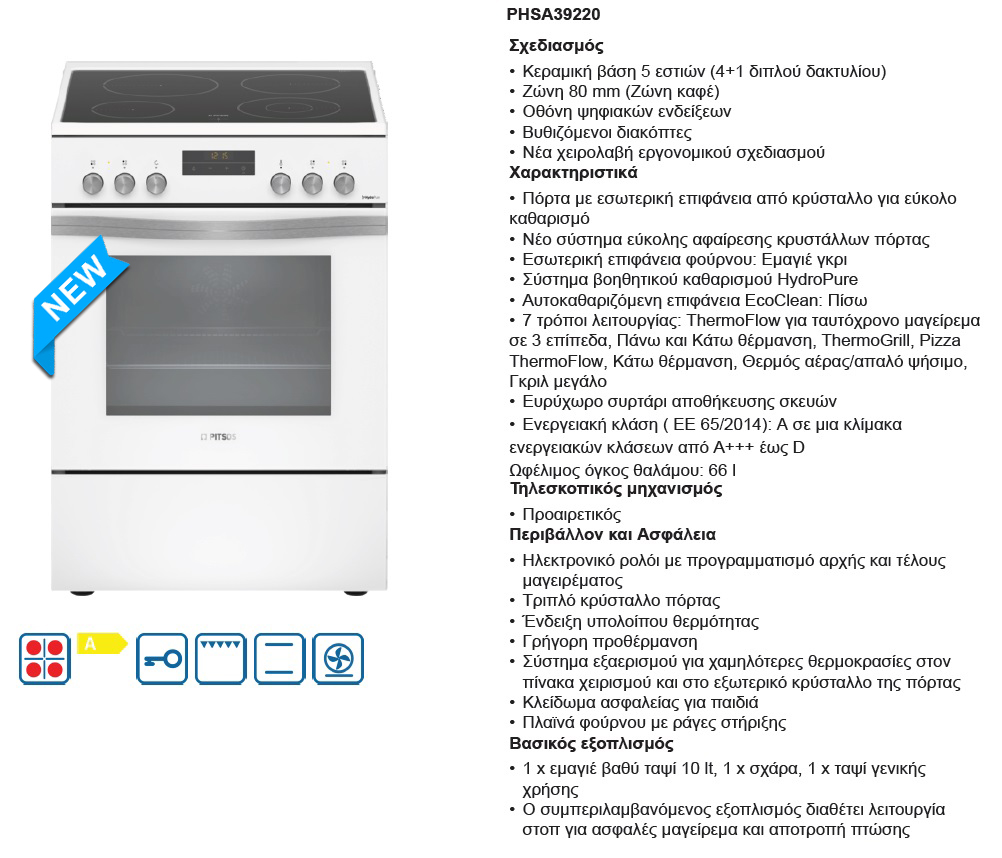 PITSOS PHSA39220 ΝΕΑ και ΕΛΕΥΘΕΡΗ ηλεκτρικη κουζινα - KOUKOUZELIS Blog ...