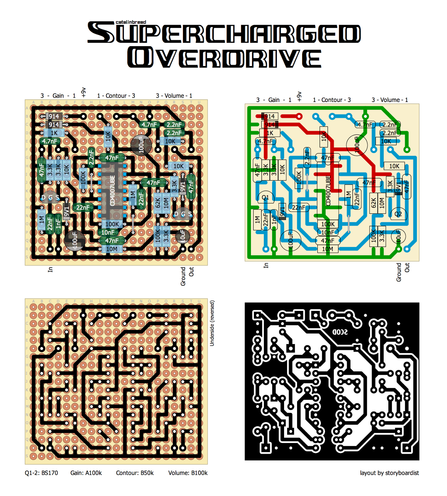 Perf and PCB Effects Layouts: Catalinbread Supercharged Overdrive