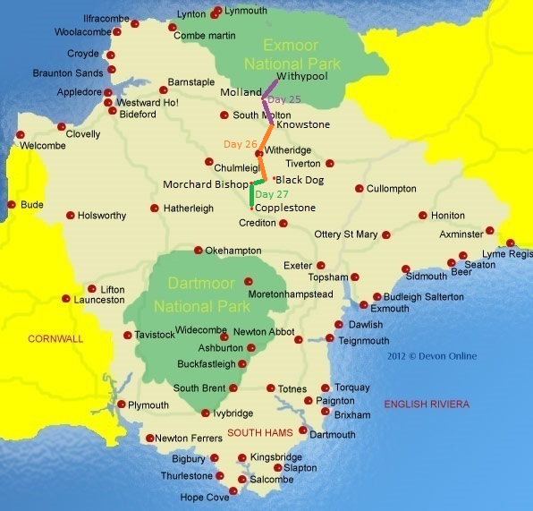 The Travels of a Curious Old Man: Morchard Bishop to Copplestone: Day ...