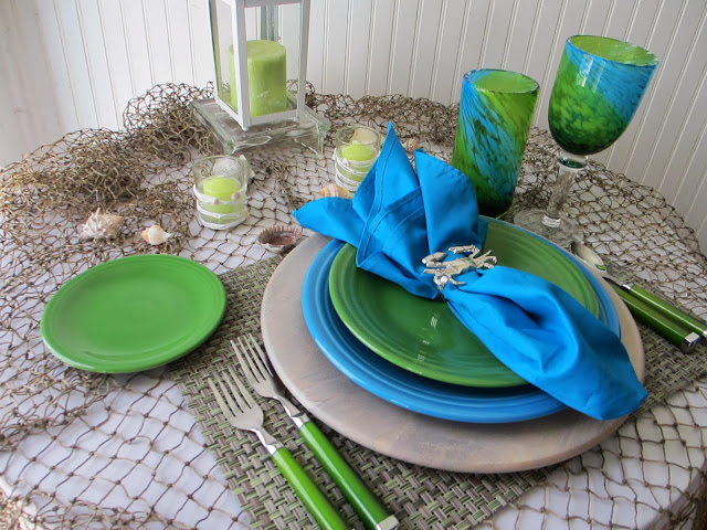 Table for One: Green and Blue Table for One