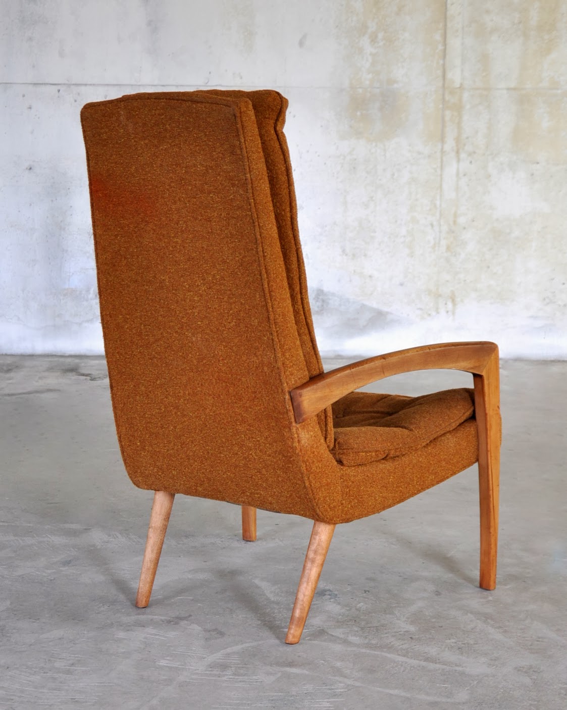 SELECT MODERN: Adrian Pearsall Style High Back Lounge Chair