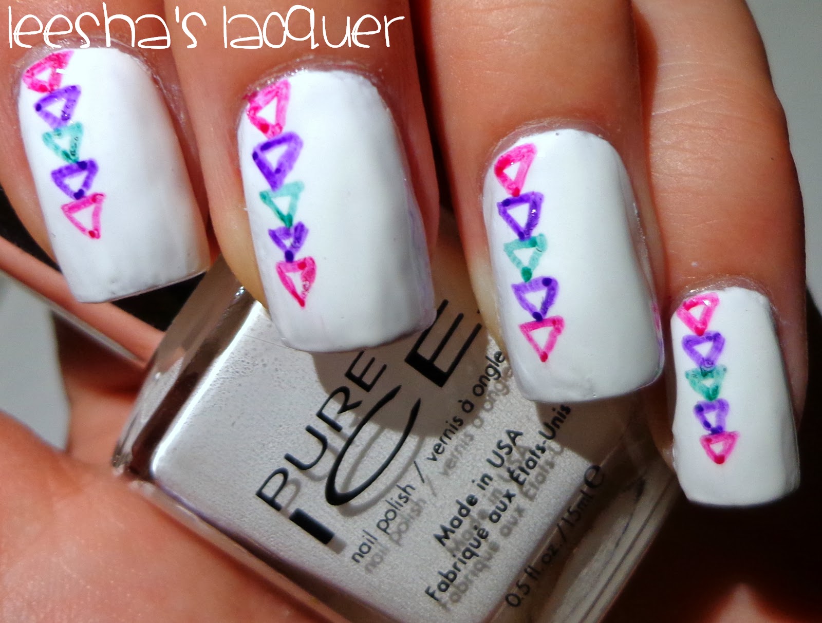 Leesha's Lacquer: Sharpie Triangles!