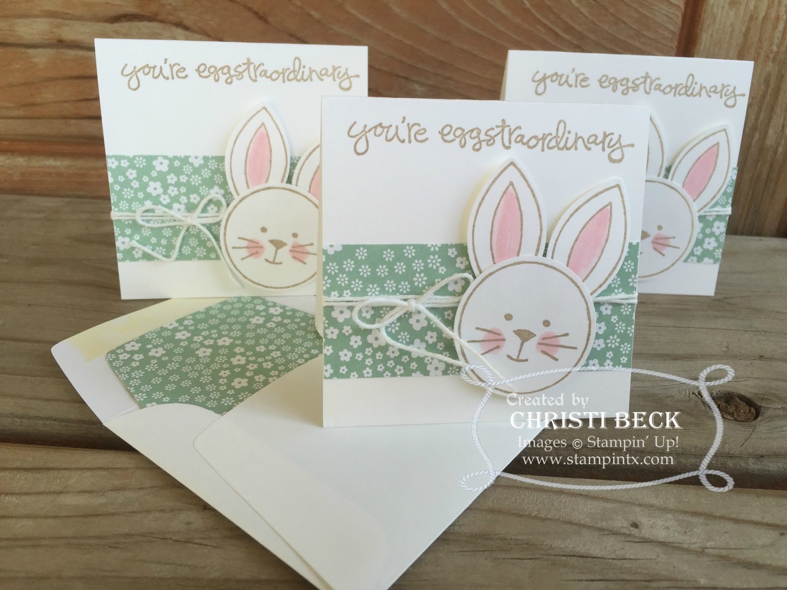 StampinTX: Mini Easter Bunny Note Cards