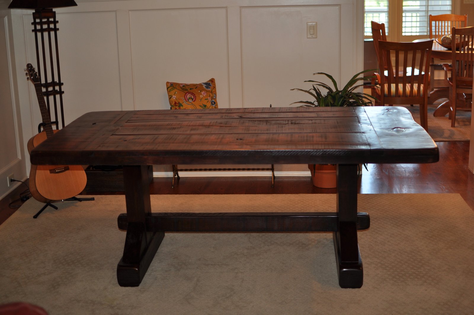 The Emerson Rustic Trestle Dining Table | Atlanta Georgia | Rustic ...